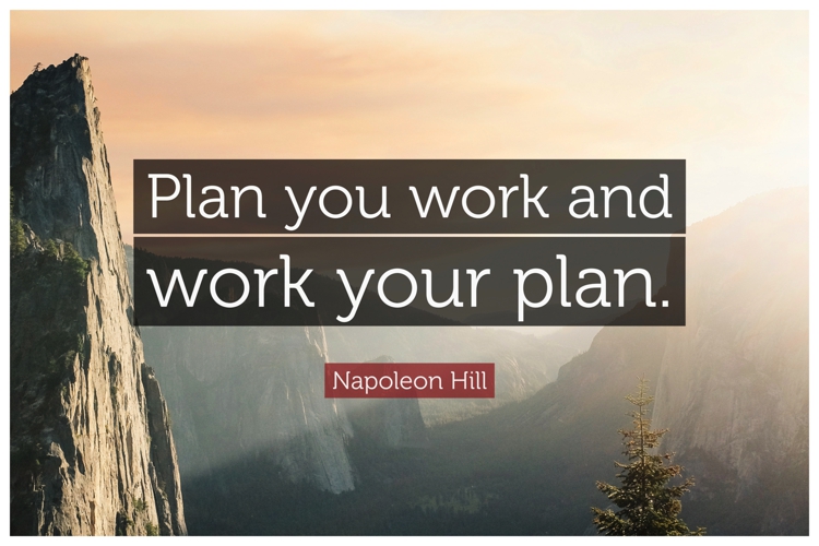 Buy Posterskart Plan Your Work & Work Your Plan Motivational Quote ...