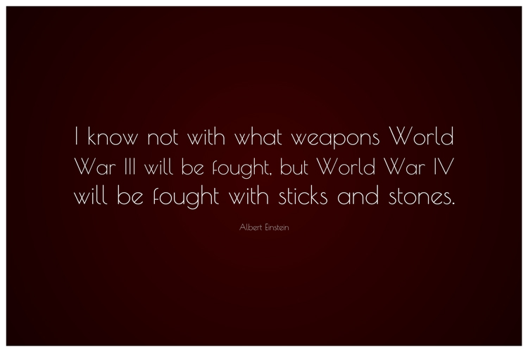 Buy Posterskart World War Albert Einstein Quote Poster (12 x 18 inch ...