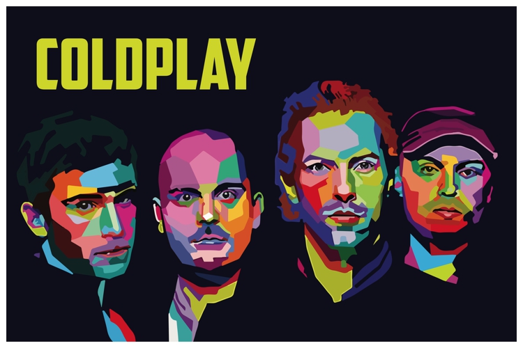 Buy Posterskart Coldplay Music Band Illustration Poster (12 x 18 inch ...