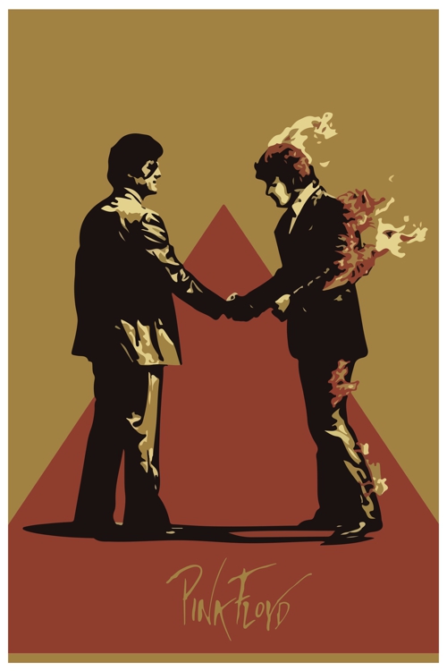 Buy Posterskart Pink Floyd Wish You Were Here Graphic Illustration ...
