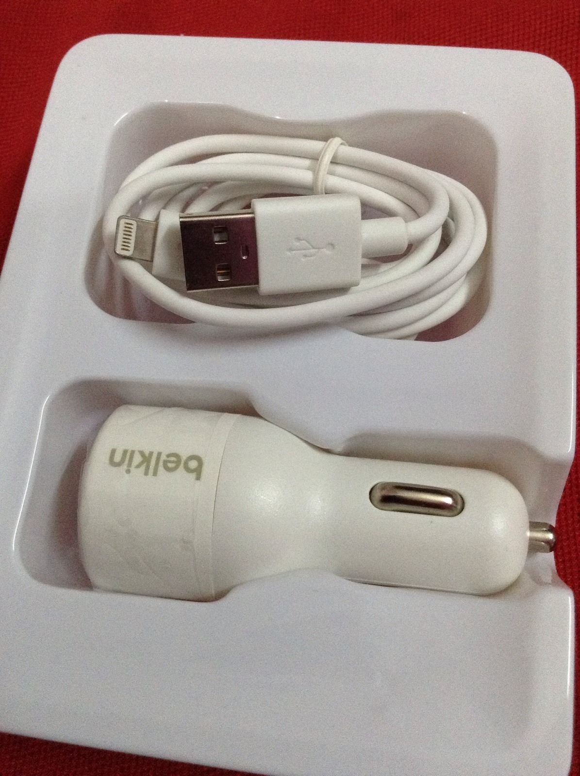 BELKIN 4.2AMPS 20 Watt DUAL USB CAR CHARGER WITH LIGHTNING CABLE ...