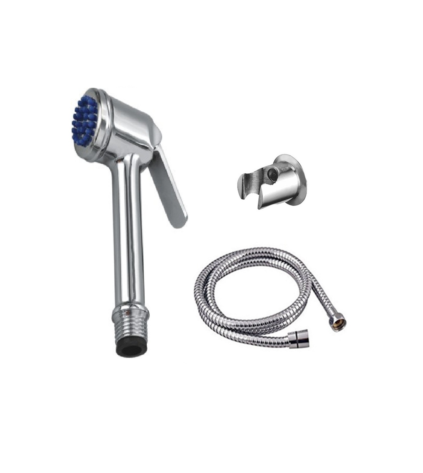 Buy Blays Nozzle blue brass Health faucet with 1mtr flexible SS Tube ...
