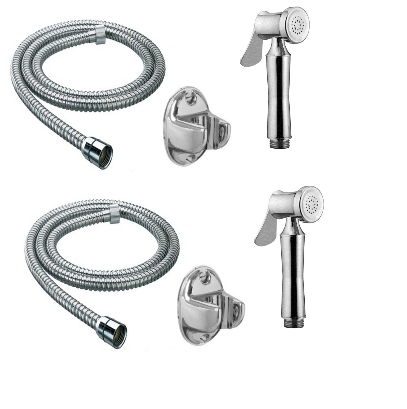 Buy Blays Shark brass Health faucet with 1mtr flexible SS Tube and Wall ...