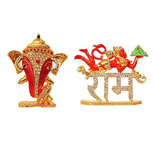 Buy Combo 2 Statue God Ganesha amp Hanuman Idol Puja Mandir / Temple ...