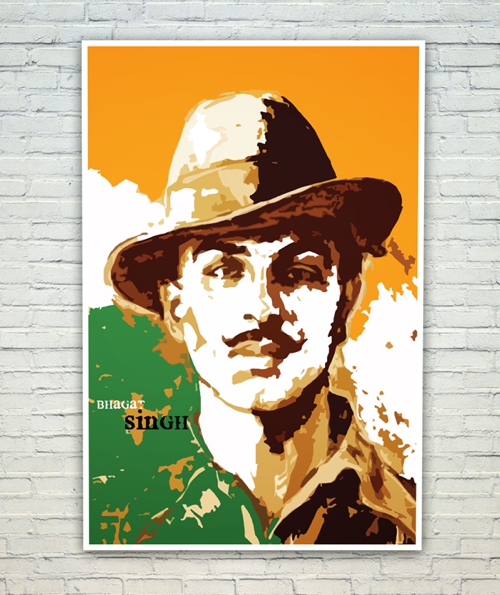 Buy Posterskart Bhagat Singh Poster (12 x 18 inch) Online @ ₹199 from ...