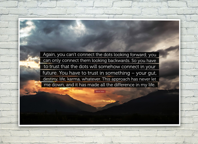 Buy Posterskart Connecting The Dots Steve Jobs Motivational Quote ...
