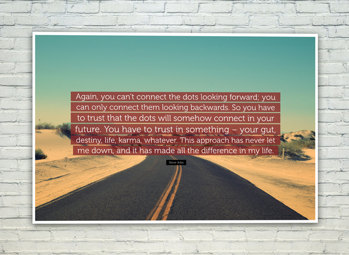 Buy Posterskart Connecting The Dots Steve Jobs Motivational Quote ...