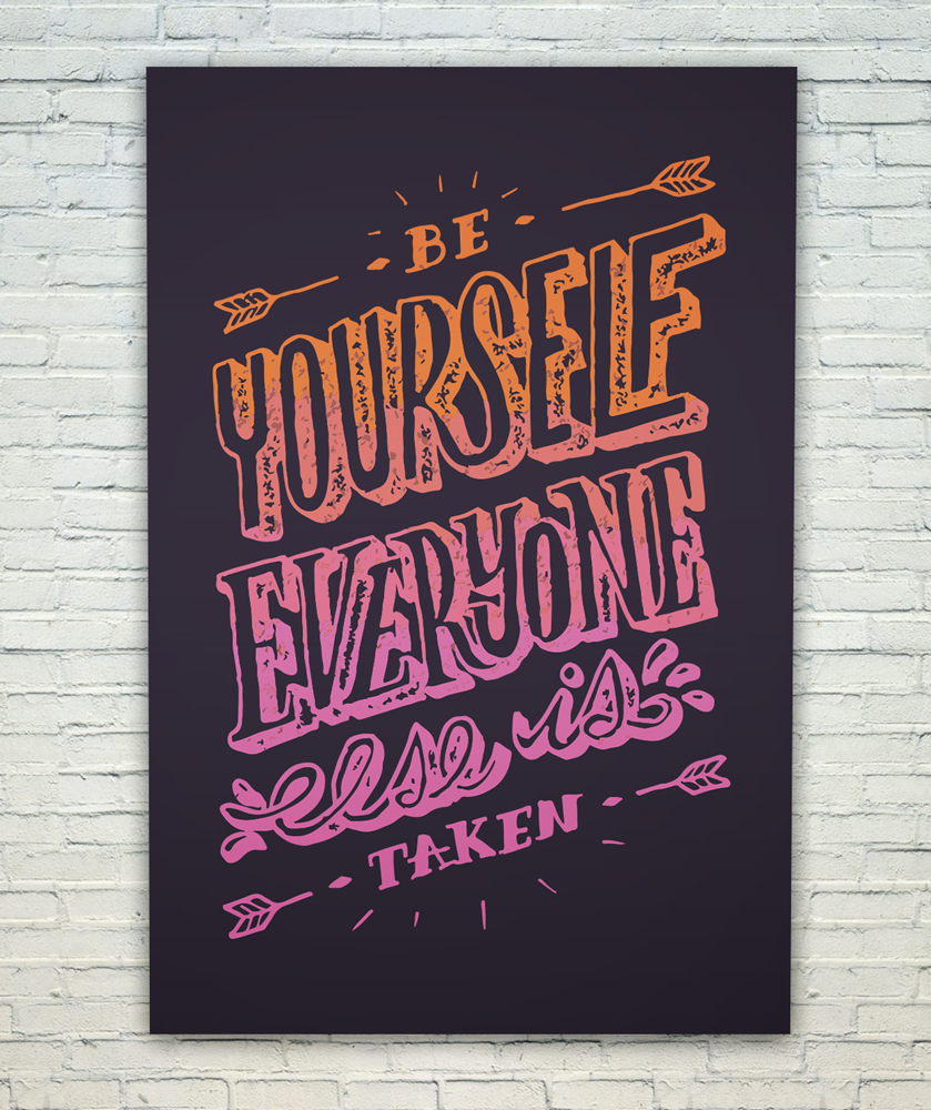 Buy Posterskart Be Yourself Motivational Quote Poster (12 x 18 inch ...