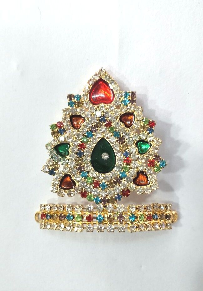 Buy Diamond And Stone Work Mukut For Bal Gopal / Mukut For Laddu Gopal ...