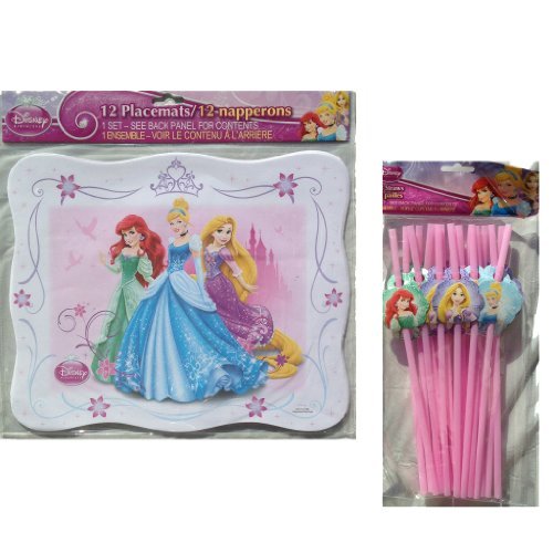 Buy Disney Princess 12 Pack Paper Placemats(13"X10.5"), Disney Princess ...