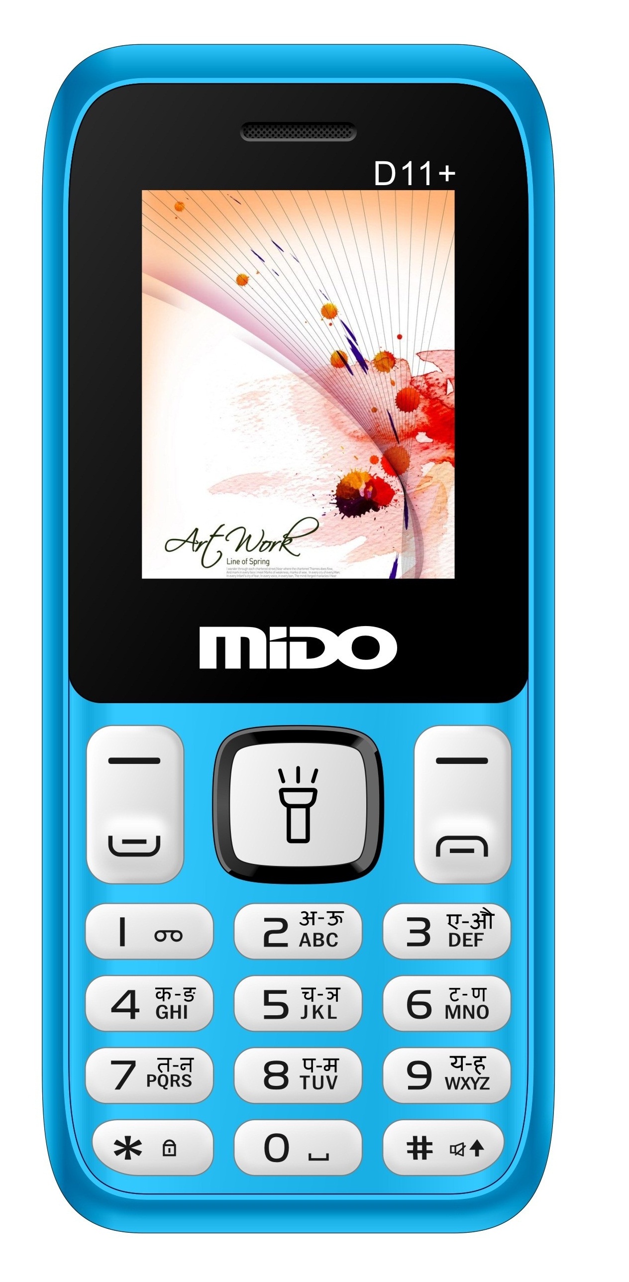 Buy Mido D11+ BLUE WHITE Dual Sim feature Phone With Auto Call ...