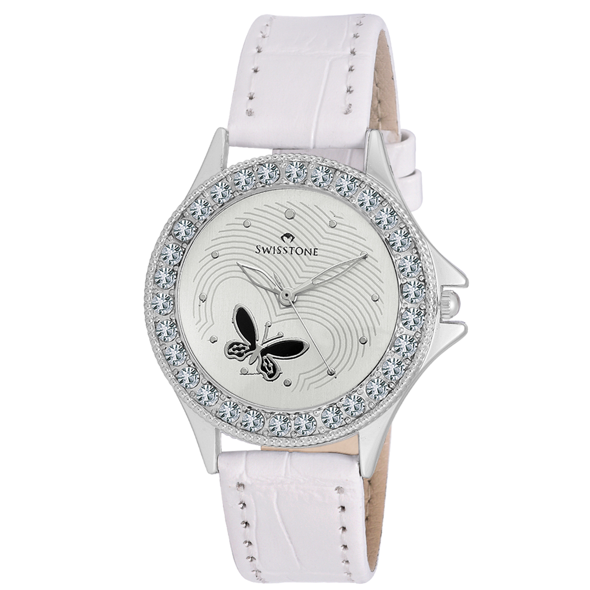 Buy Swisstone VOGLR501-WHITE White Dial White Strap Analog Wrist Watch ...