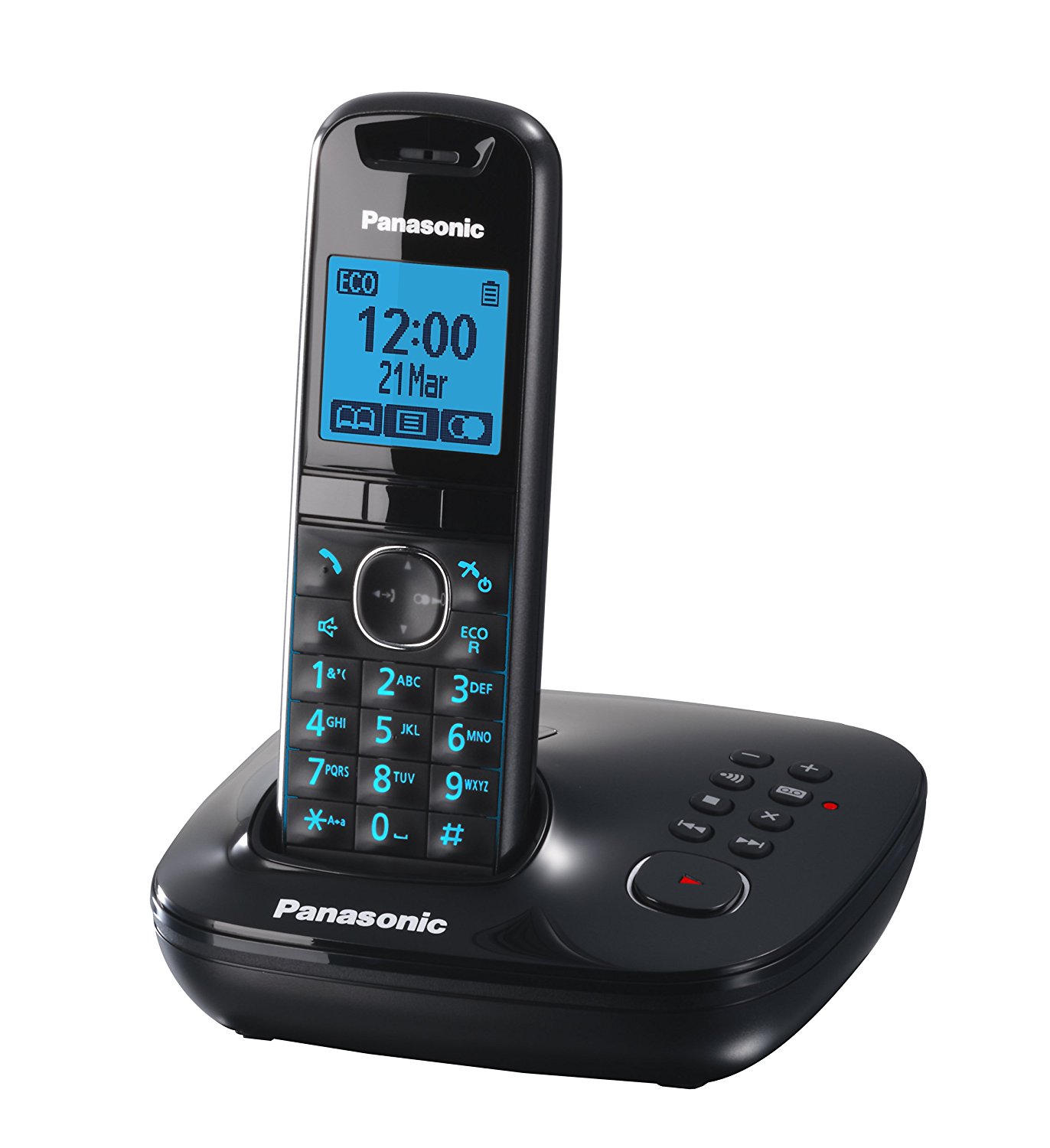 Buy Panasonic KX-TG5521 2 piece Combo 1 line 2 extension EPABX cordless phone Online @ ₹4799 ...