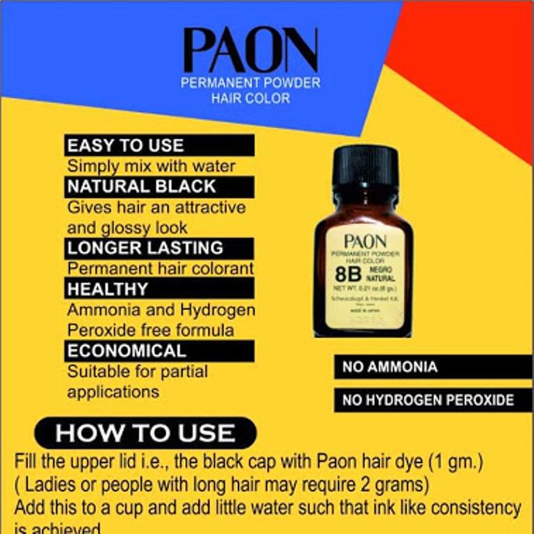 Buy 100 ORIGINAL PAON HAIR COLOR MADE IN JAPAN NO HYDROGEN PEROXIDE NO ...