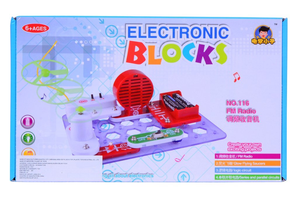 Buy Planet Of Toys Learning Science Electronic Circuit Blocks - Create ...