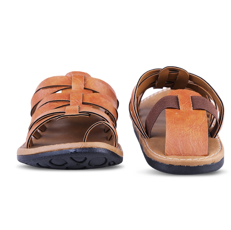 Buy Butchi Men's Tan Synthetic Sandals Online @ ₹349 from ShopClues