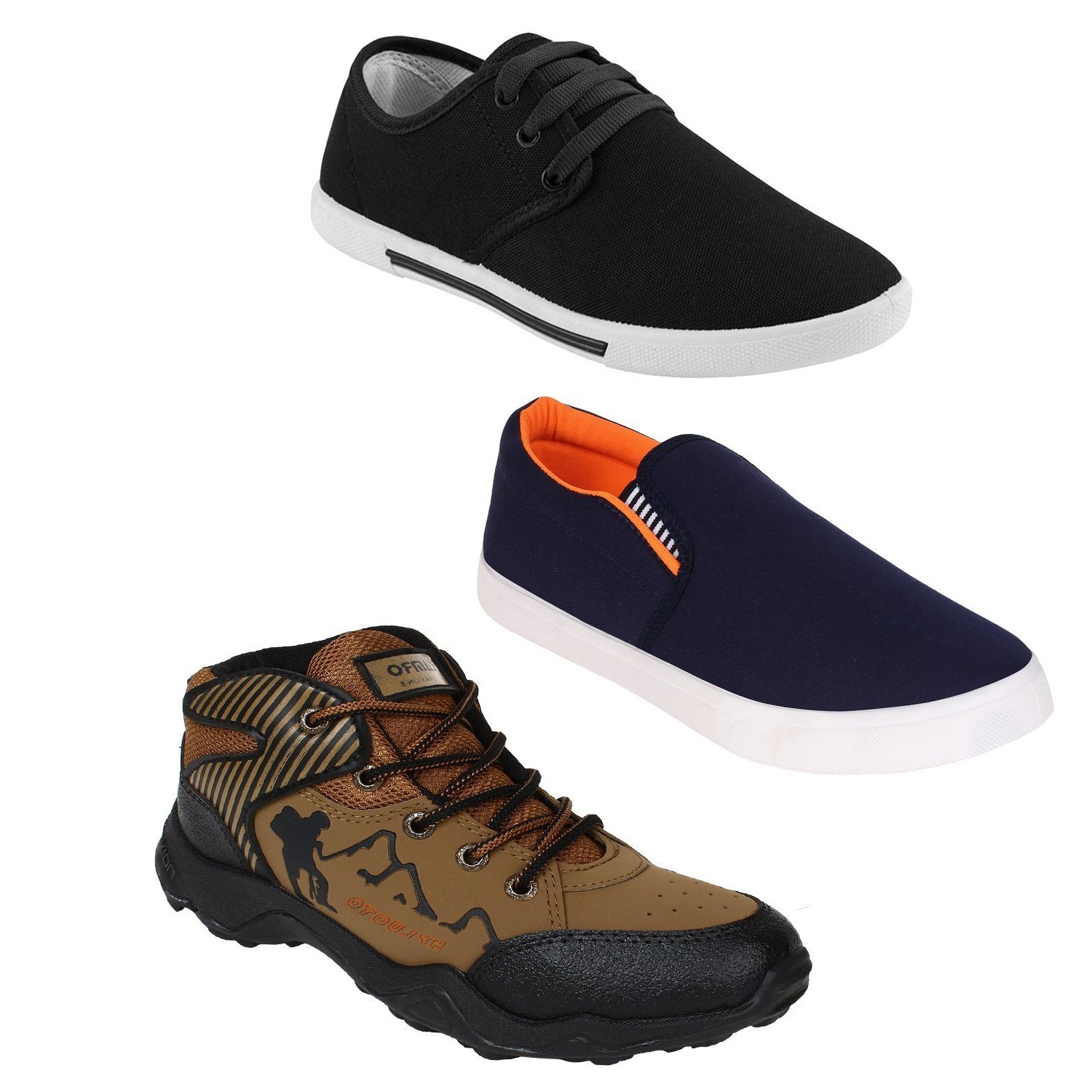 Buy Chevit Men's Trio Pack of 3 Outdoor Casual Running Shoes (Joggers ...