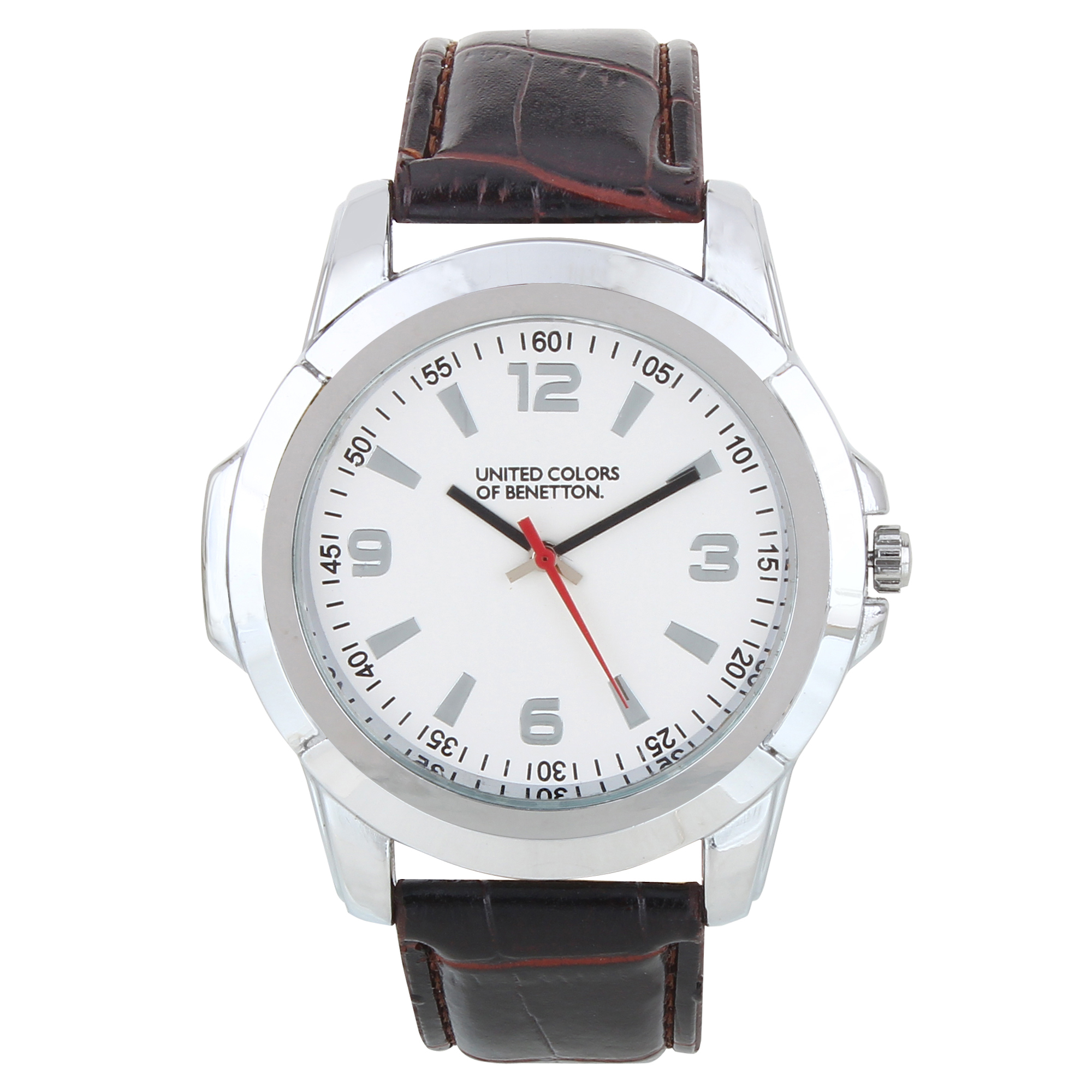 Buy Benetton White Dial Tan Leather Strap Analog Watch Online @ ₹2249 ...