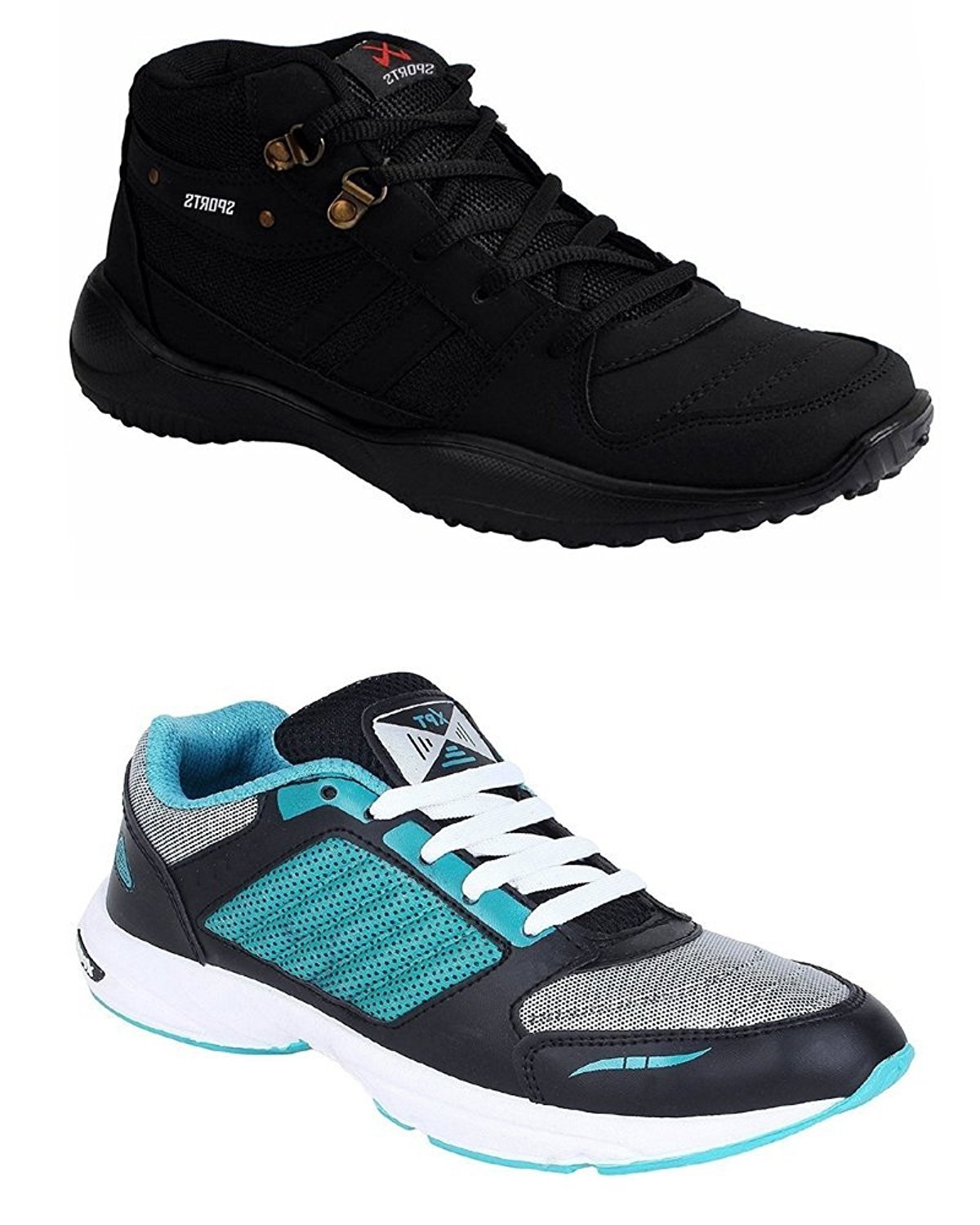 Buy Chevit Men's Black & Blue Training Shoes (Combo) Online @ ₹998 from ...