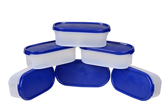 Buy Java Oval Plastic Container Extra Small- Set of 6 (500 ml ...