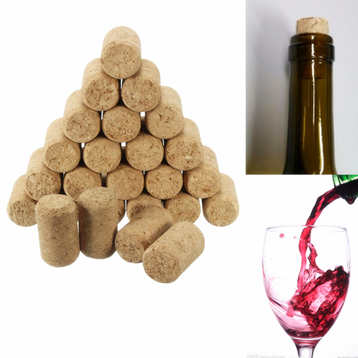 Buy 25 Count Bottle Stopper Brand New Brewed Wine Corks Preservation ...