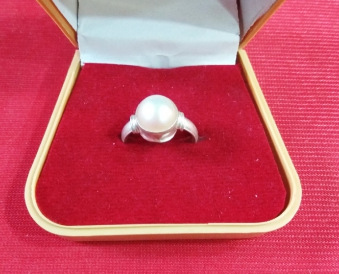 Buy Silver Pearl (Original Sucha Moti) Ring Online @ ₹395 from ShopClues