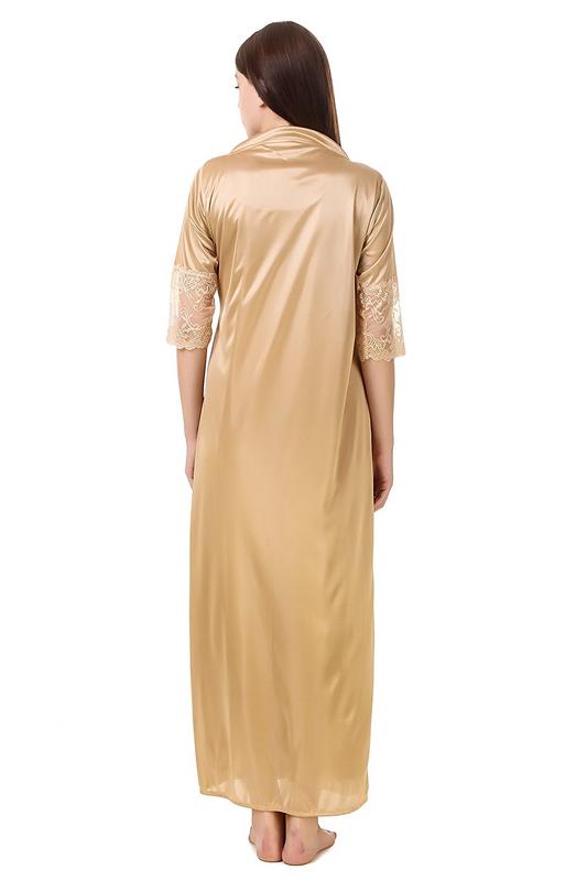 Buy Aloof Women Satin Golden Night Dress Online @ ₹599 from ShopClues