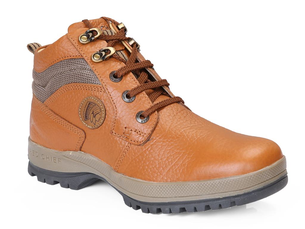 Buy Red Chief Tan Men High Ankle Outdoor Casual Leather Shoes (RC2501 ...