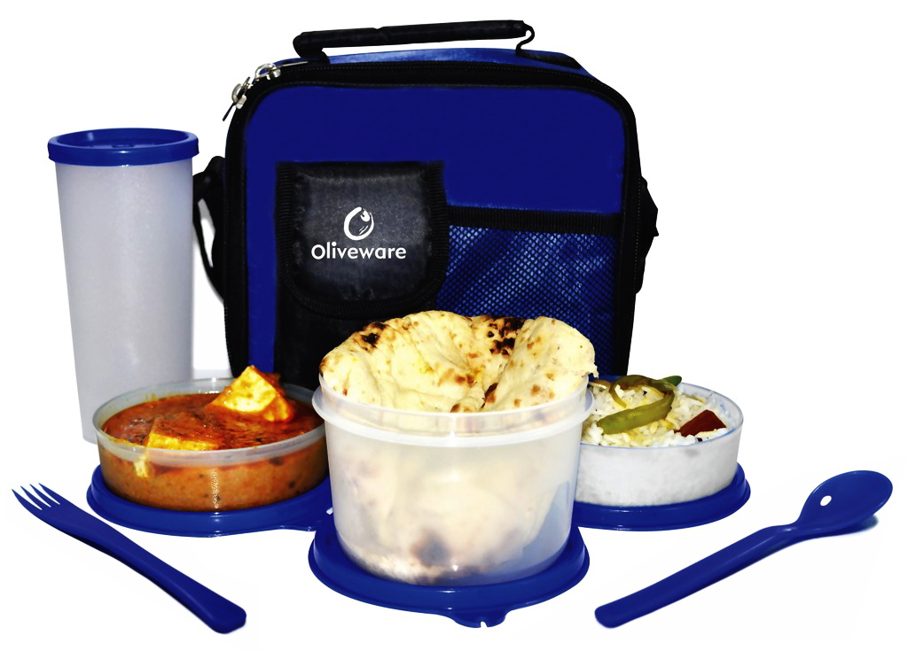 Buy Oliveware Olympic Lunch Bag (1Big, 2 Small Containers And Tumbler ...