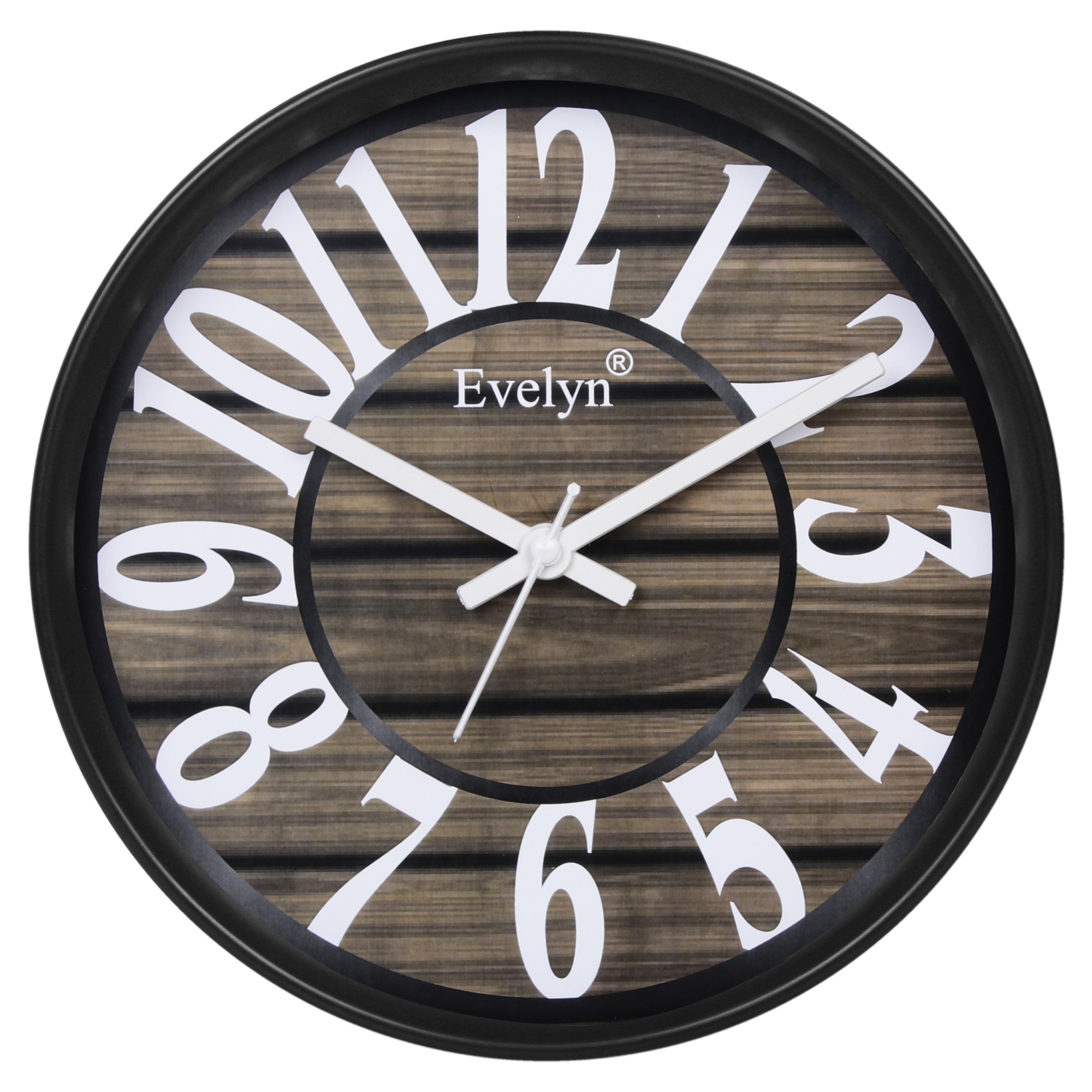 Buy Evelyn Round Wall Clock With Glass For Home / Bedroom / Living Room ...