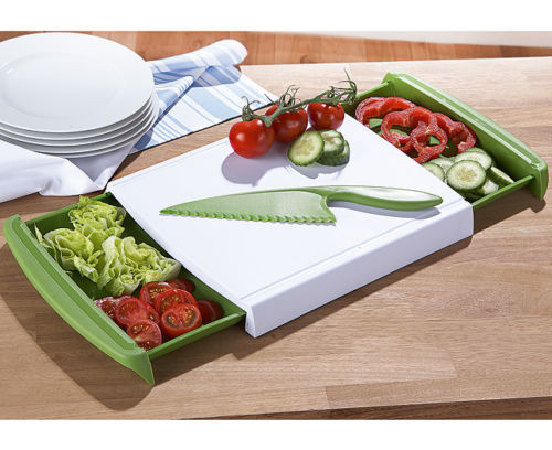 Buy Cutting Board Chopping Board with Retractable Drawers Chop n Clear ...