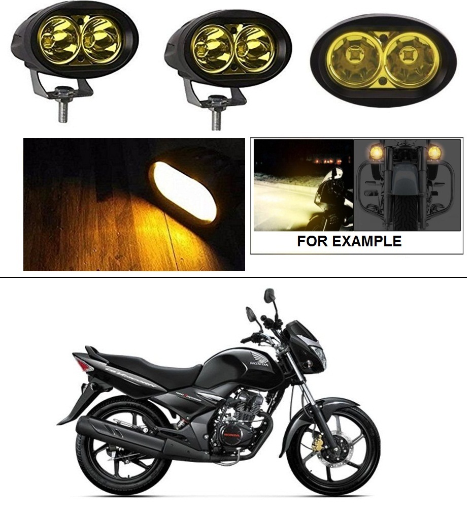 Buy AutoStark 2 Pcs of YELLOW Oval Shape 20 Watt Cree car / Bike led ...