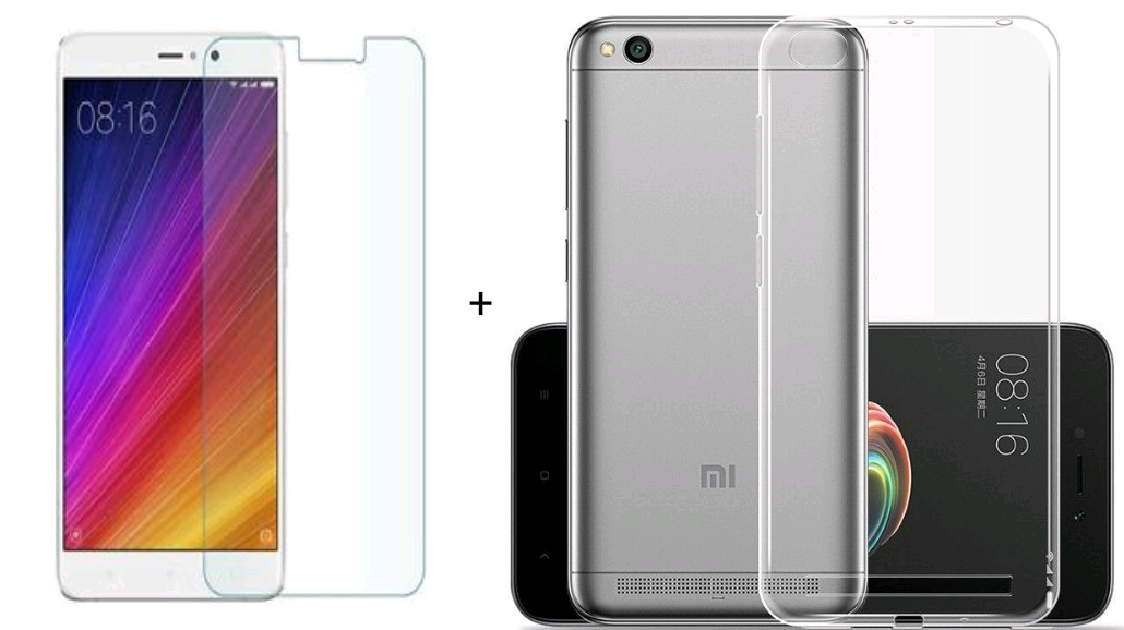 Buy Combo pack of tempered glass and soft transference back cover for ...