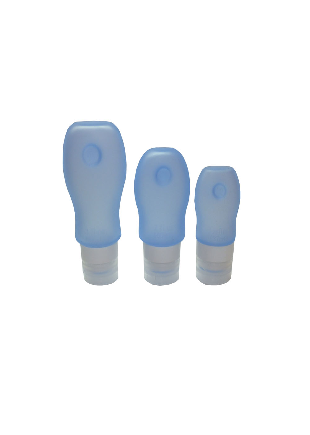 SILICONE REFILLABLE, LEAK PROOF TRAVEL TUBE BOTTLES-Set of 3 Assorted ...