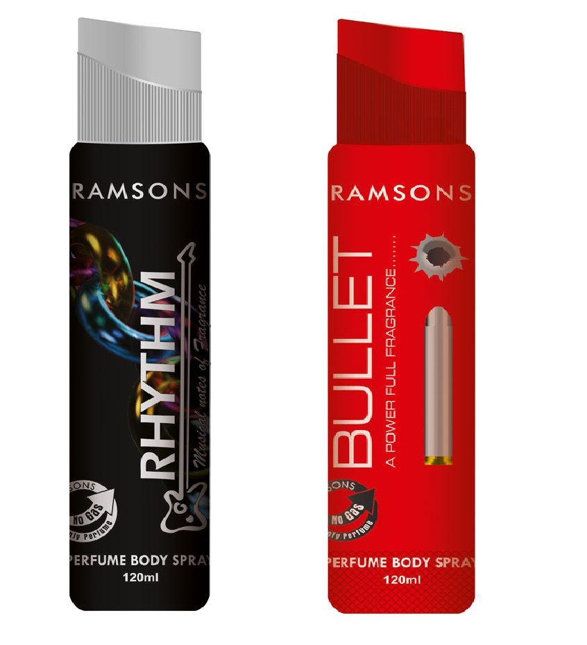 Buy Ramsons Rhythm Black and Bullet No Gas Perfume Body Spray Combo ...