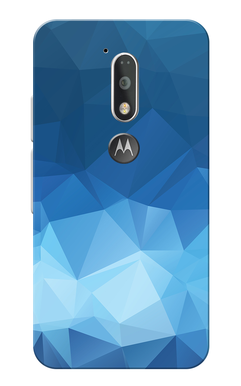 Buy Moto G4 Plus, Moto G4 Case, Blue Shade Crystal Print Slim Fit Hard ...