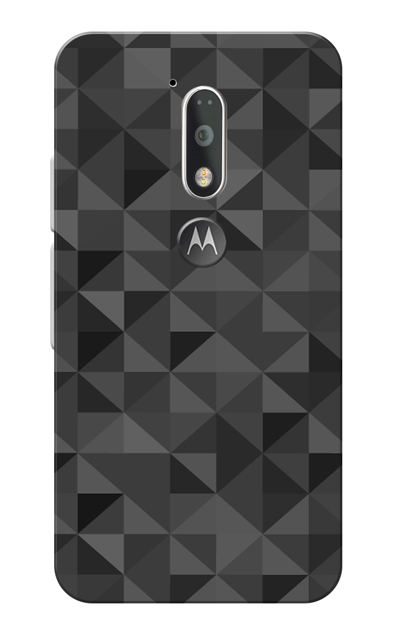 Buy Moto G4 Plus, Moto G4 Case, Black Crystal Print Slim Fit Hard Case ...