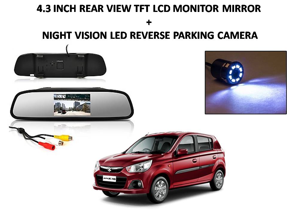 Buy Combo of 4.3 Inch Rear View TFT LCD Monitor Mirror and Night Vision ...