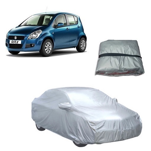 Buy Trigcars Maruti Suzuki Ritz Old Car Body Cover Silver with Mirror ...