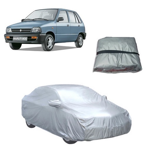 Buy Trigcars Maruti Suzuki 800 Car Body Cover Silver with Mirror ...