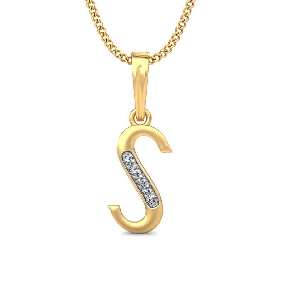 Buy S Shape Diamond Pendant Online @ ₹5118 from ShopClues