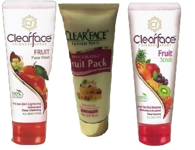 Buy FRUIT FACE WASH, FRUIT SCRUB AND FRUIT FACE PACK Online @ ₹205 from ...