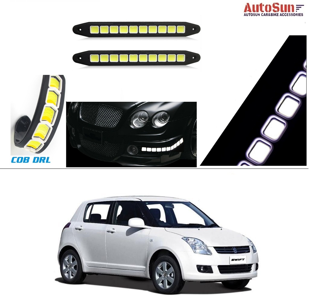 Buy AutoStark Flexible Bumper Car Daytime Running Light COB LED DRL ...