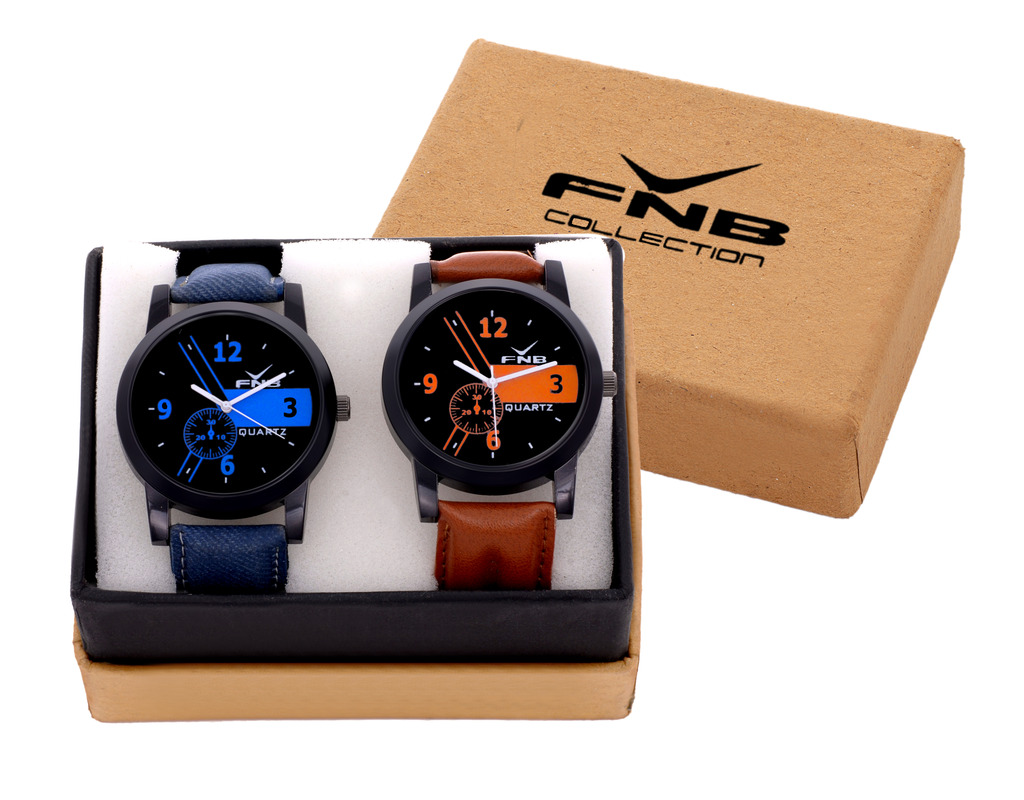 Buy FNB Black Dial Analogue watch Combo for Men fnb0066 Online @ ₹449 ...