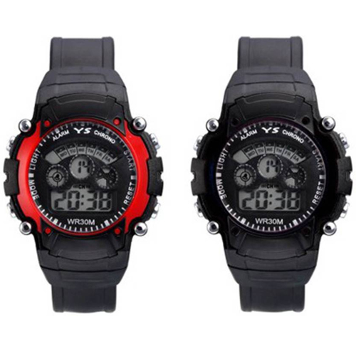 Buy Sports Watch Collections - Pack of 2 Digital Red Black Dial Sports ...