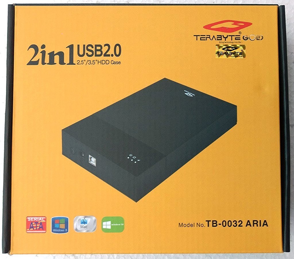 Buy Terabyte 2 in 1 External Hard Drive Casing for 2.5 3.5 Sata Hard ...
