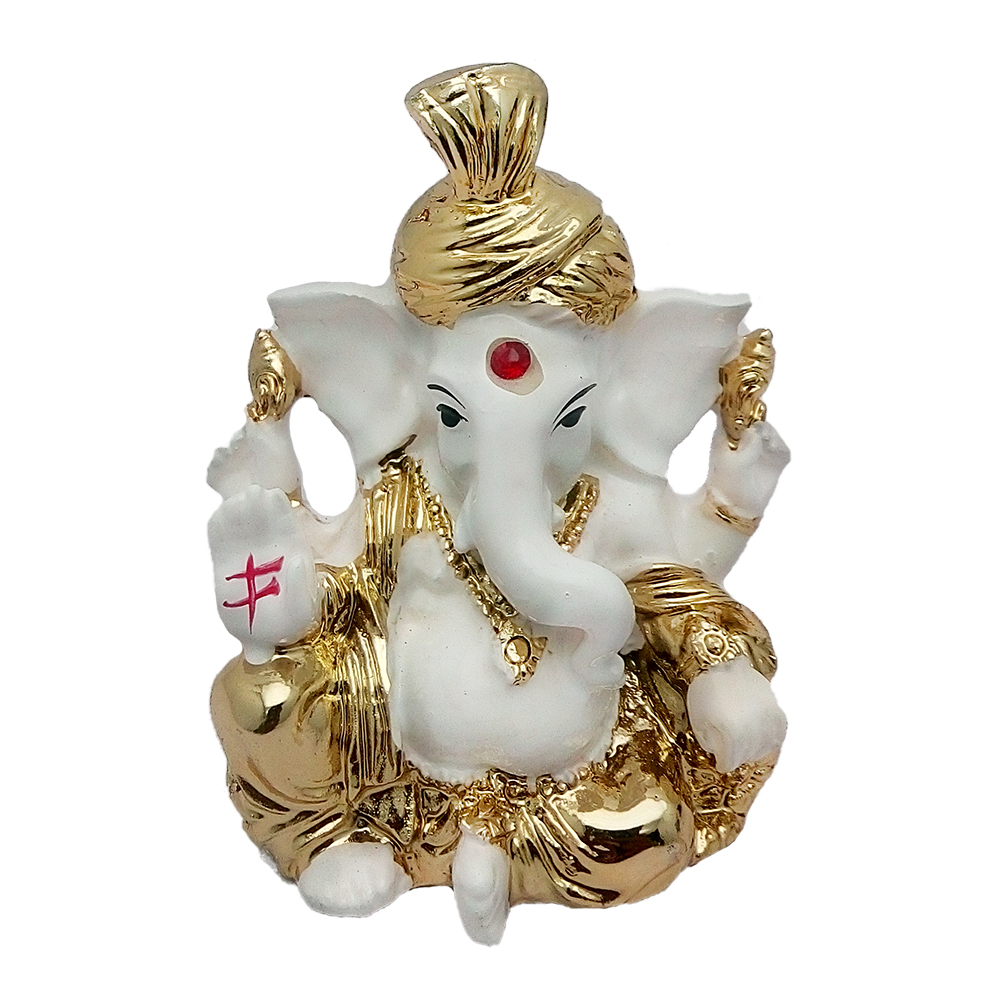 Buy Gold Plated God Shri Ganesh Car Dashboard Statue Lord Ganesha Idol ...