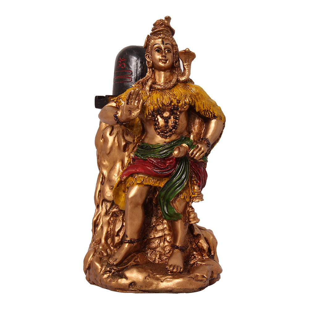 Buy ART N HUB Golden Finish God Shiv Idol Lord Shiva Statue Bhole Baba ...