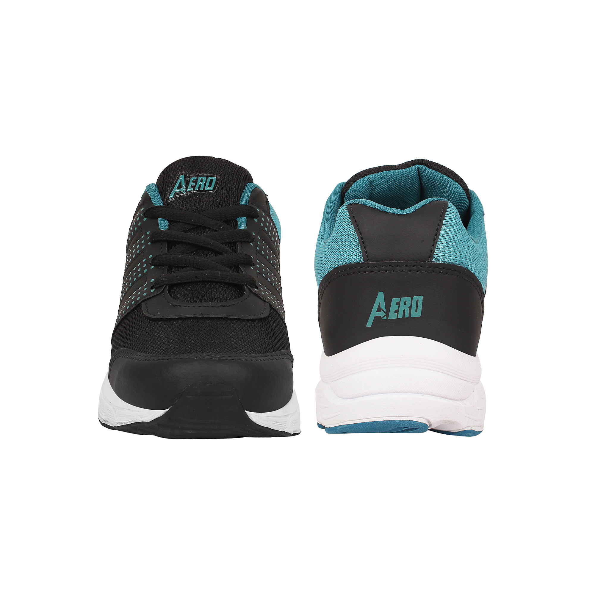 Buy Aero Black,Cyan Lace-up Running Shoes for Men Online @ ₹849 from ...
