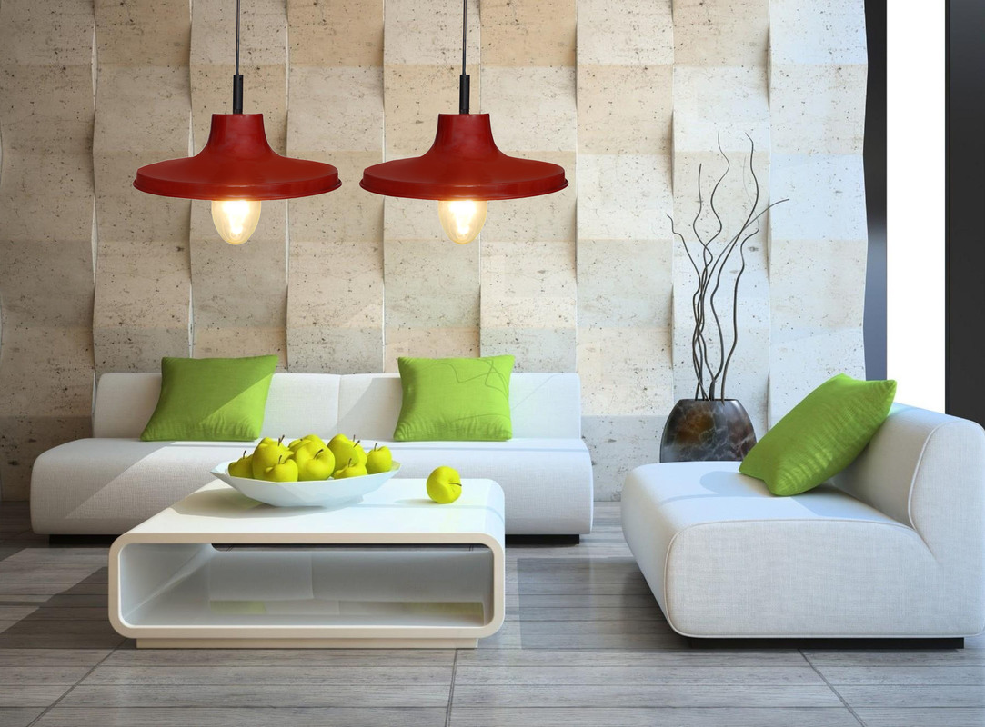 Buy AH Red color Iron Pendant Light / Ceiling Lamp Ceiling Light ...